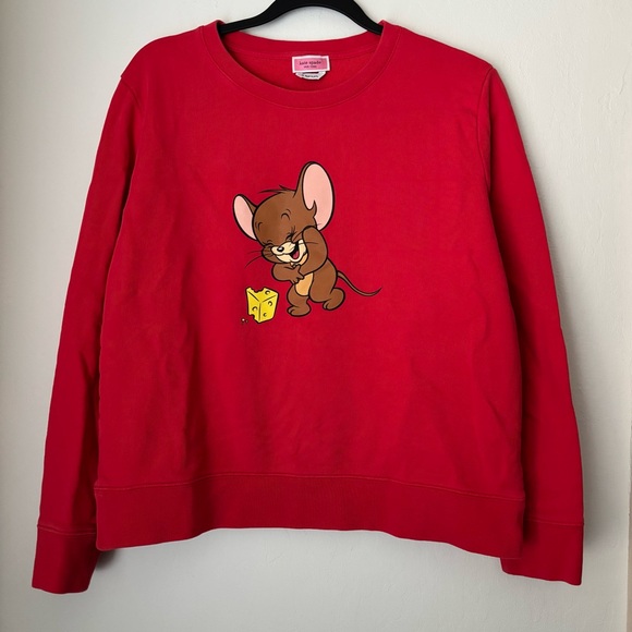 kate spade | Tops | Kate Spade Tom Jerry Sweatshirt Size Medium Red ...